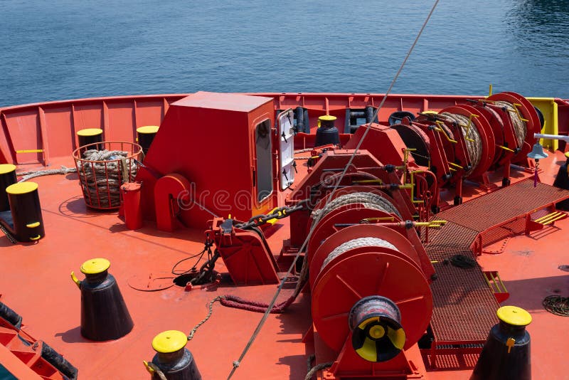 Forecastle stock photo. Image of reel, gear, rope, harbor - 264774694