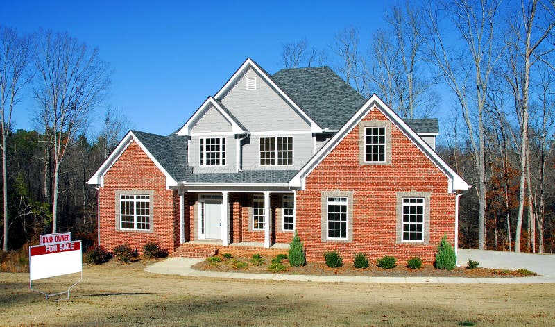 Foreclosure Home for Sale Real Estate Sign Stock Photo - Image of ...