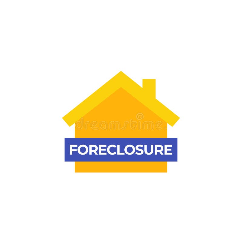 Foreclosure Icon, House for Sale Vector Stock Vector - Illustration of ...