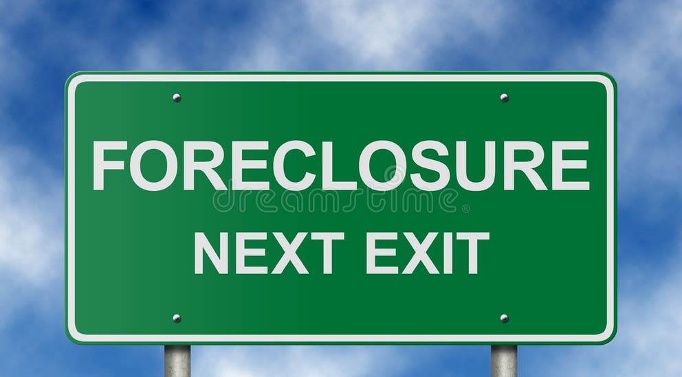 Foreclosure Road Sign stock photo. Image of foreclosure - 7995946