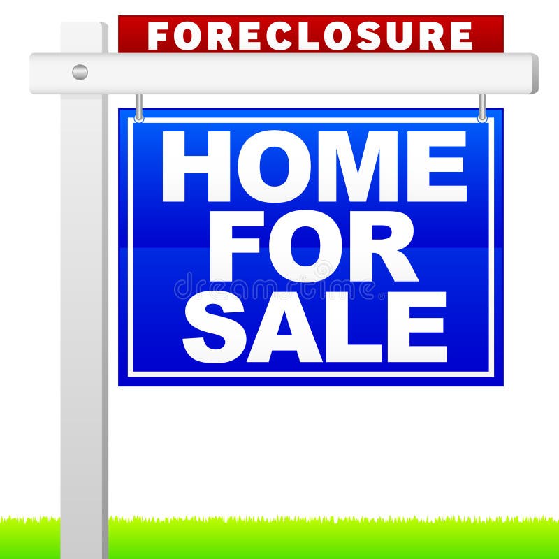 Foreclosure Sign stock vector. Illustration of grass - 16692872