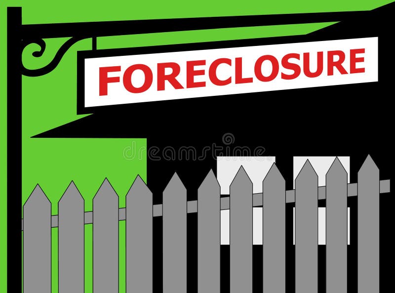 Foreclosure sign stock illustration. Illustration of property - 19849972
