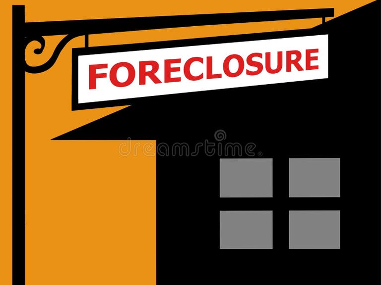 Foreclosure sign stock illustration. Illustration of realtor - 6650443