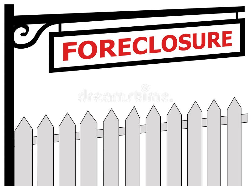 Foreclosure Sign stock vector. Illustration of grass - 16692872
