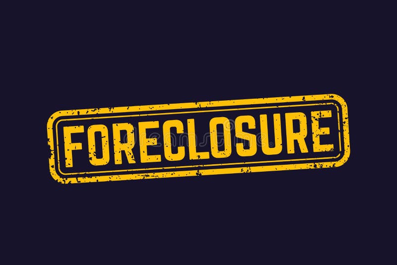 Foreclosure sign, vector stock vector. Illustration of graphic - 131276874