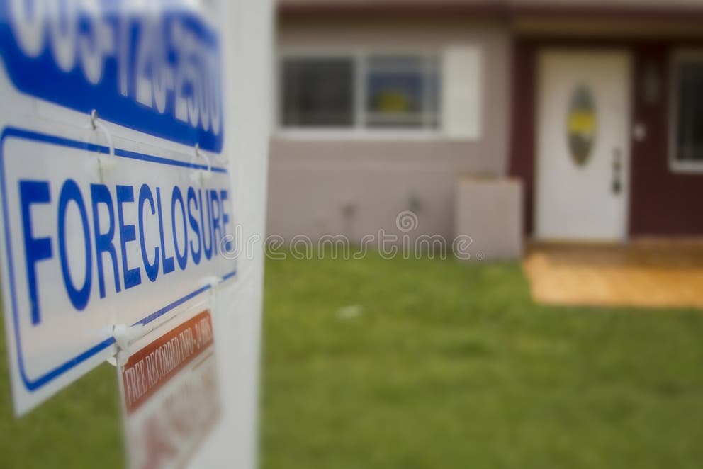 Foreclosure signage stock image. Image of house, foreclosure - 27699721