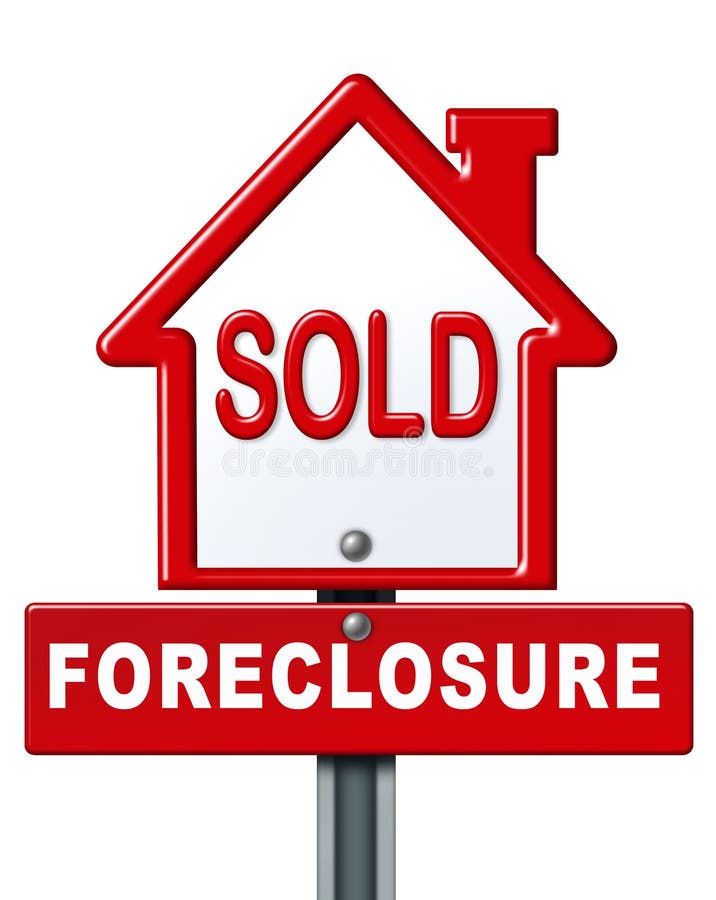 Foreclosure sold sign stock illustration. Illustration of payments ...