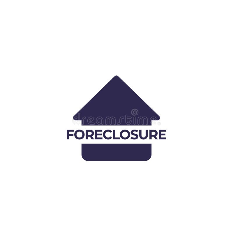 Foreclosure Vector Icon with House Stock Vector - Illustration of ...