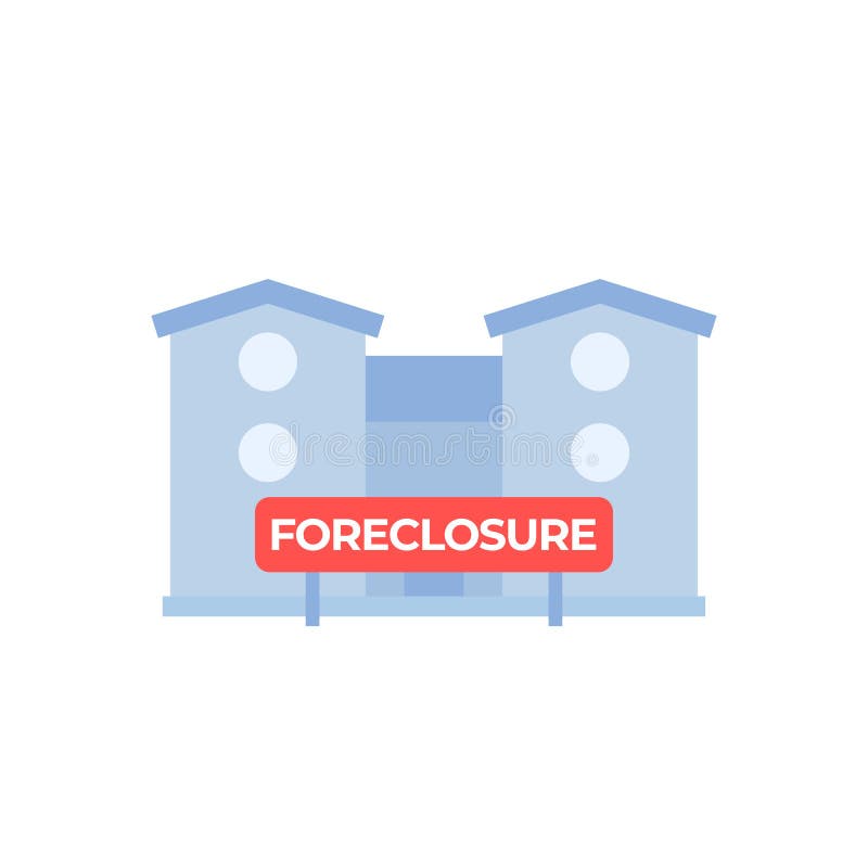 Foreclosure Icon, Flat Vector Design Stock Vector - Illustration of ...