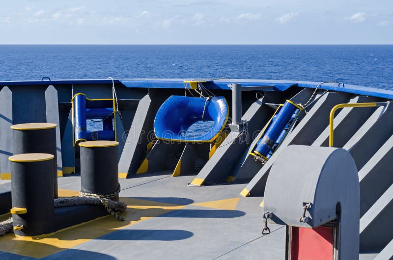 Foredeck of the vessel stock photo. Image of ship, howsepipe - 117165110