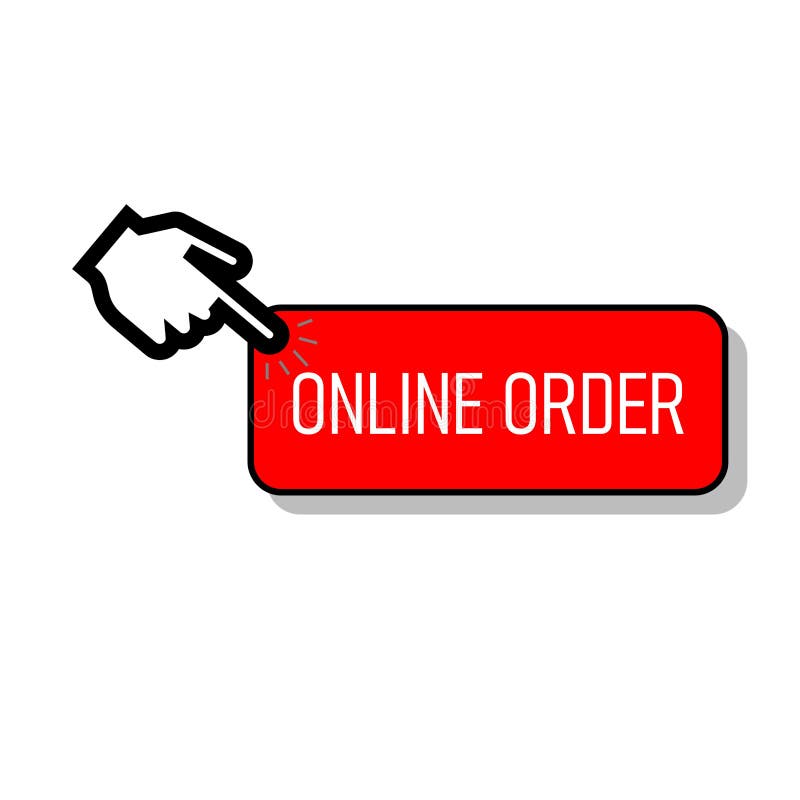 ORDER NOW red Web Button stock vector. Illustration of shopping - 18464355