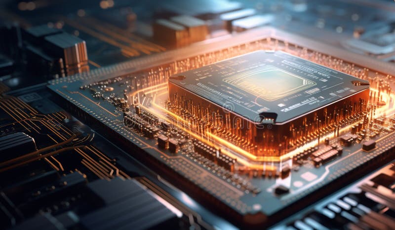 Electronic Chip, Future Technologies, Business, Neural Connections ...