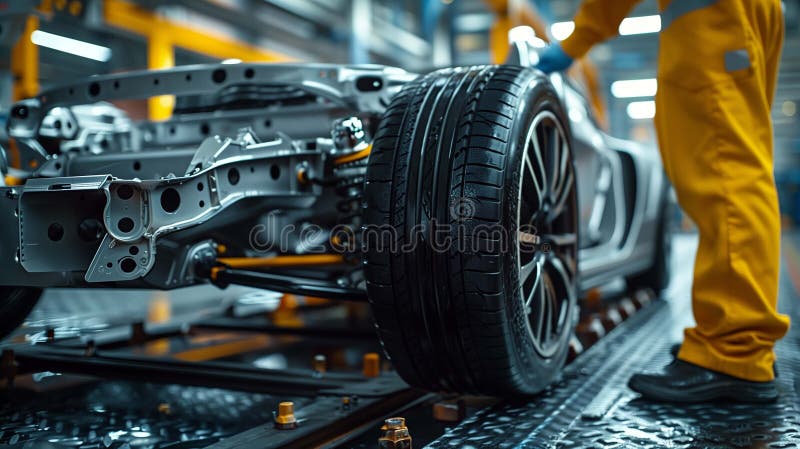 Close-up Reveals the Intricate Design of the Car Frame Structure Stock ...