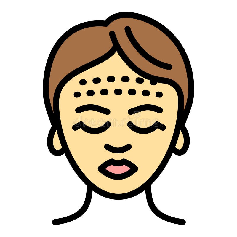 Forehead Lifting Icon, Outline Style Stock Vector - Illustration of ...