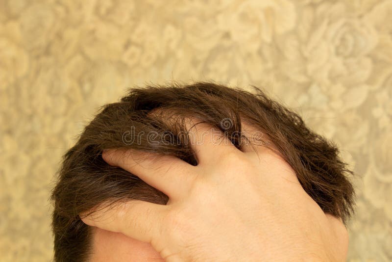 Forehead, Upper Part of a Man`s Face Stock Image - Image of copy ...