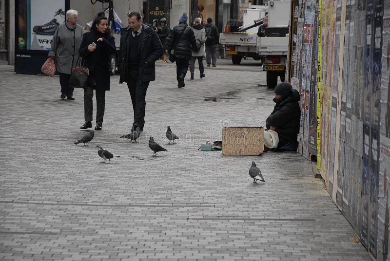 FOREIGN BEGGER in DENMARK editorial photography. Image of kobenhavn ...