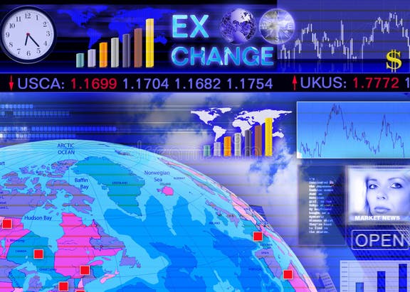 Foreign Currency Exchange Market Scene Stock Illustration ...
