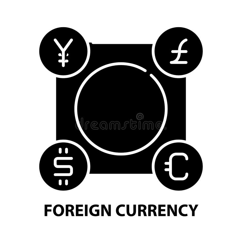 Foreign Currency Icon, Black Vector Sign with Editable Strokes, Concept ...
