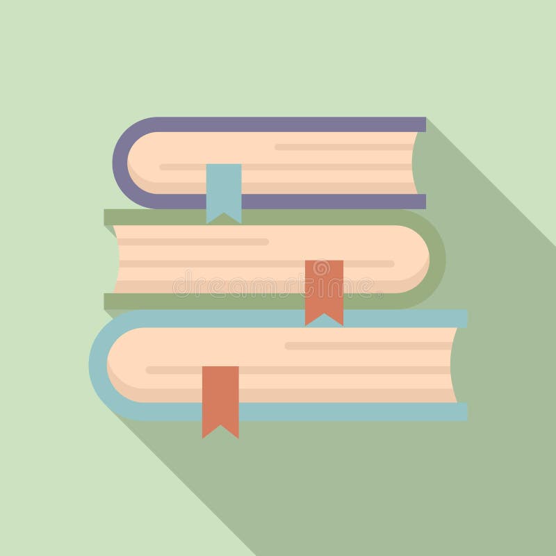 Foreign Language Study Books Icon, Flat Style Stock Vector ...