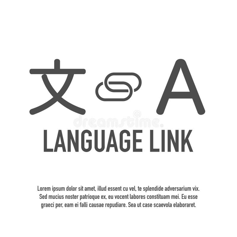 Foreign Language Translation Creative Icon Logo Vector Stock Vector ...