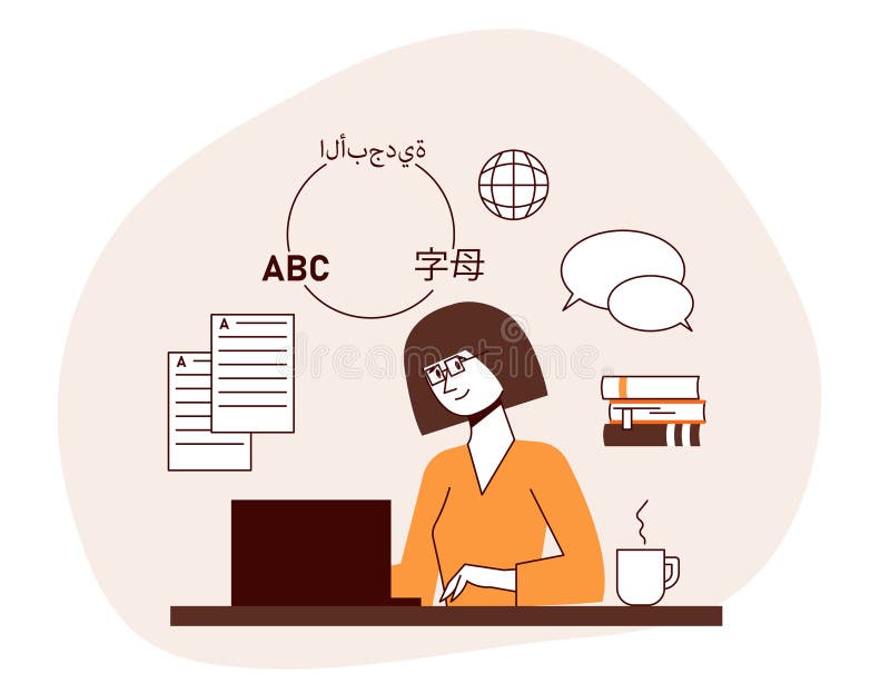 Translator Girl Stock Illustrations – 218 Translator Girl Stock ...