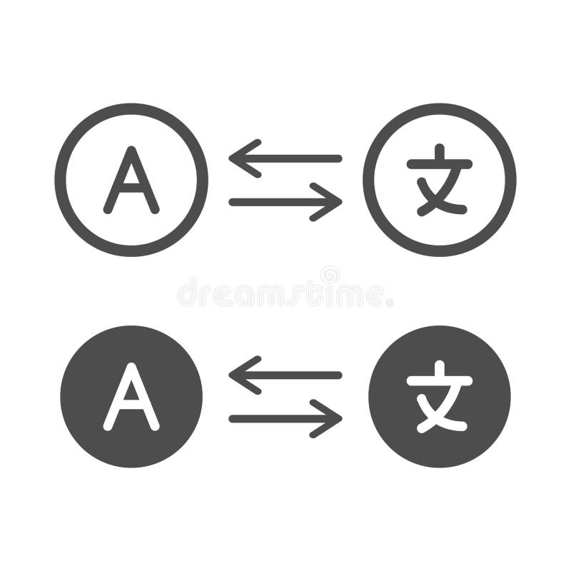 Foreign Language Vector Line Icon. Online Translation Vector Symbol ... Foreign Language Vector Line Icon. Online Translation Vector Symbol ...