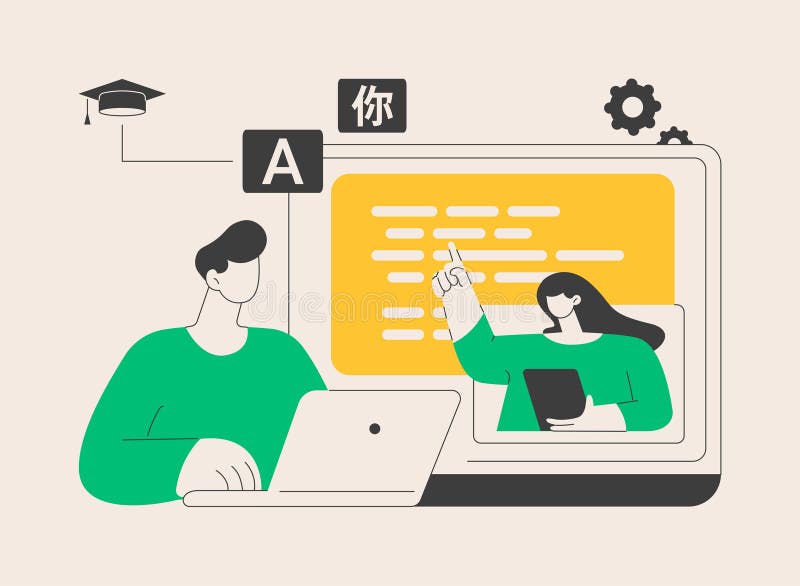 Foreign Language Workshop Abstract Concept Vector Illustration. Stock ...