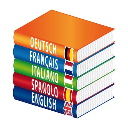 Foreign languages books. stock vector. Illustration of english - 14557972