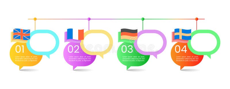 Foreign Languages Studies Infographic Chart Design Template Stock ...