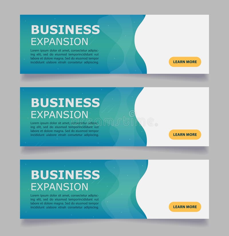 Foreign Market Expansion Web Banner Design Template Stock Vector ...