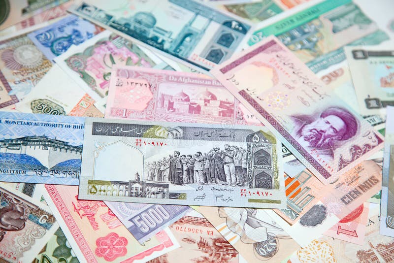 Foreign Notes To Other Countries Stock Photo - Image of credit, green ...