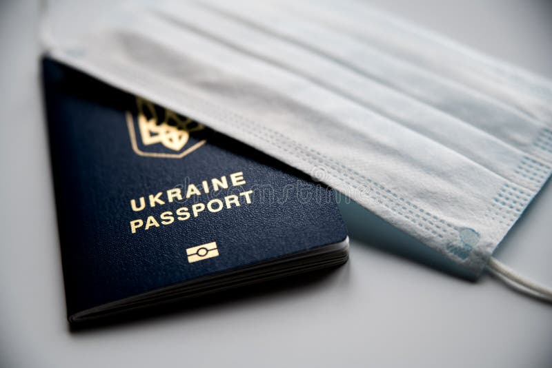 Foreign Passport and Protective Mask. Stock Photo - Image of passport ...