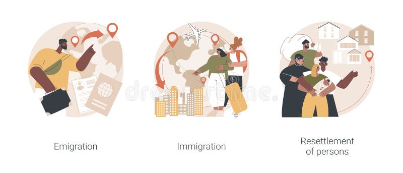 Foreign Residence Abstract Concept Vector Illustrations. Stock Vector ...