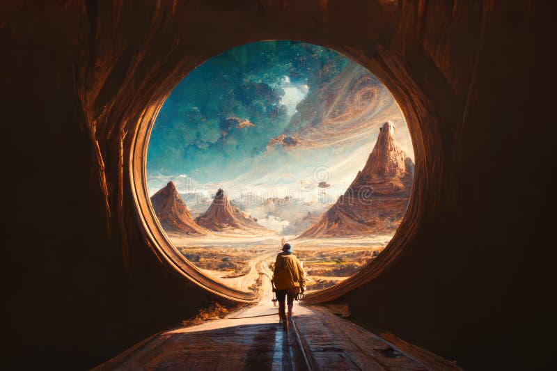 Foreign world stock illustration. Illustration of astronaut - 269860818