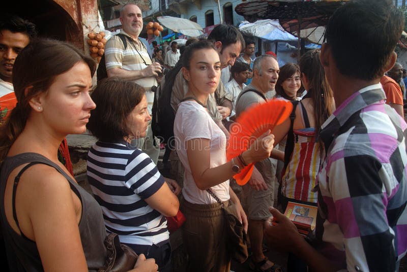 Foreigners in India editorial photo. Image of devotee - 20897111