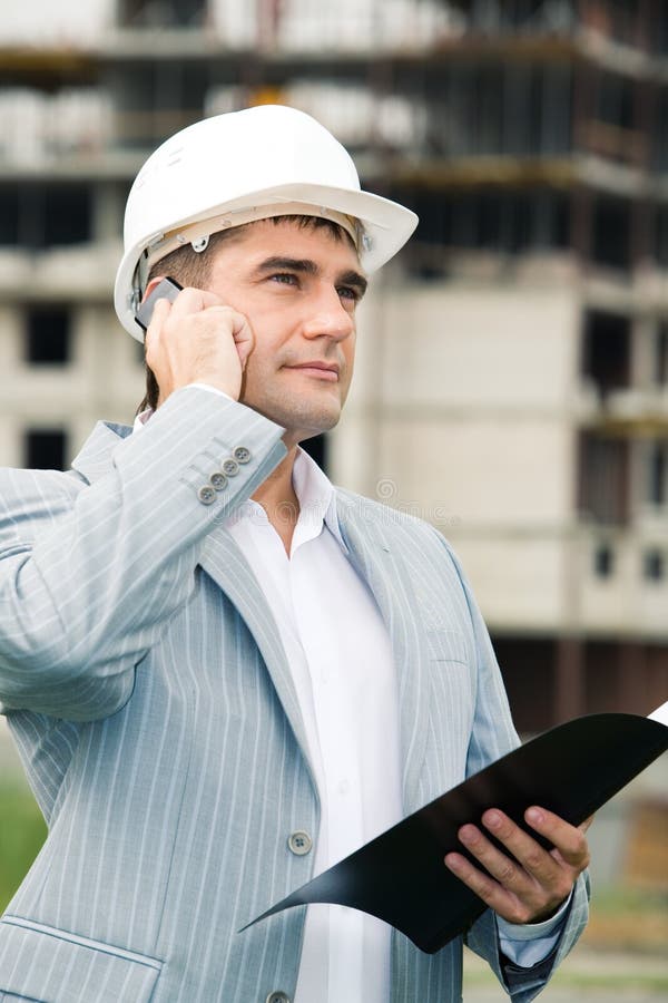 Foreman stock photo. Image of looking, cellular, labor - 5968072