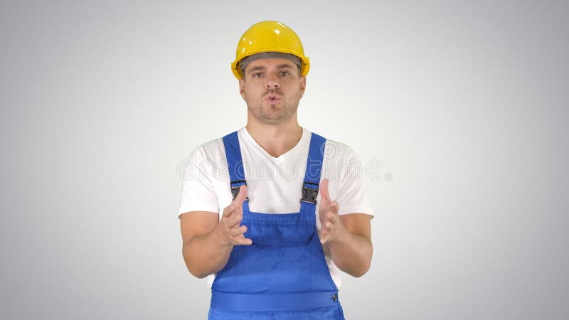 Foreman Builder Explaining Something To Camera and Talking on Gr Stock ... Foreman Builder Explaining Something To Camera and Talking on Gr Stock ...