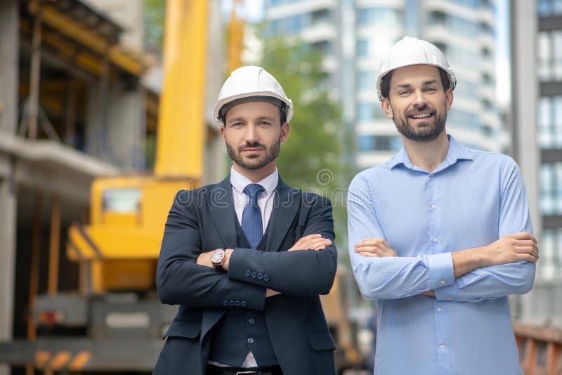 Building Supervisor Holding Coffee Cup, Showing Thumb Up, Foreman ...