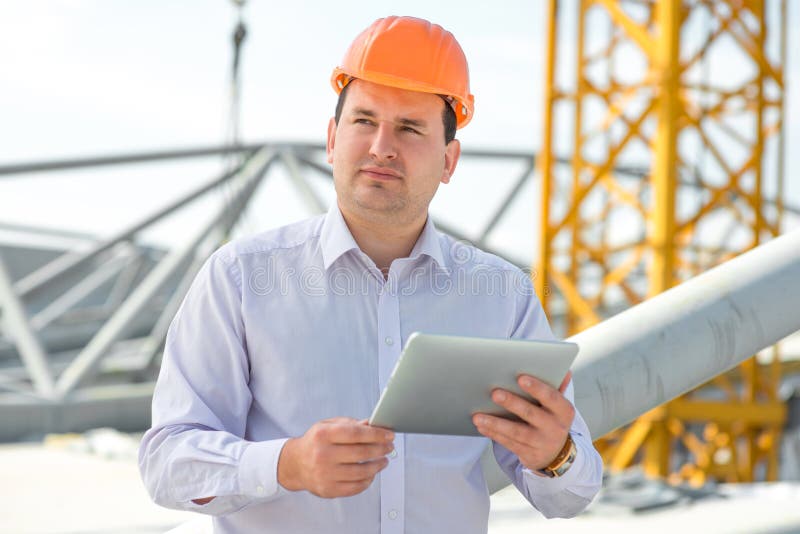 A Foreman at the Construction Stock Photo - Image of industrial, male ...