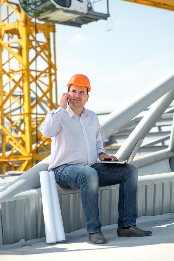 A Foreman at the Construction Stock Photo - Image of industrial, male ...