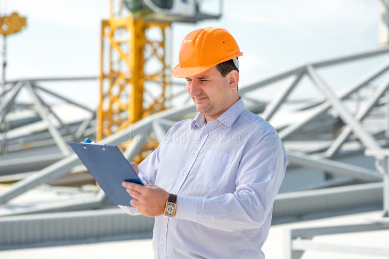 A Foreman at the Construction Stock Image - Image of person, engineer ...