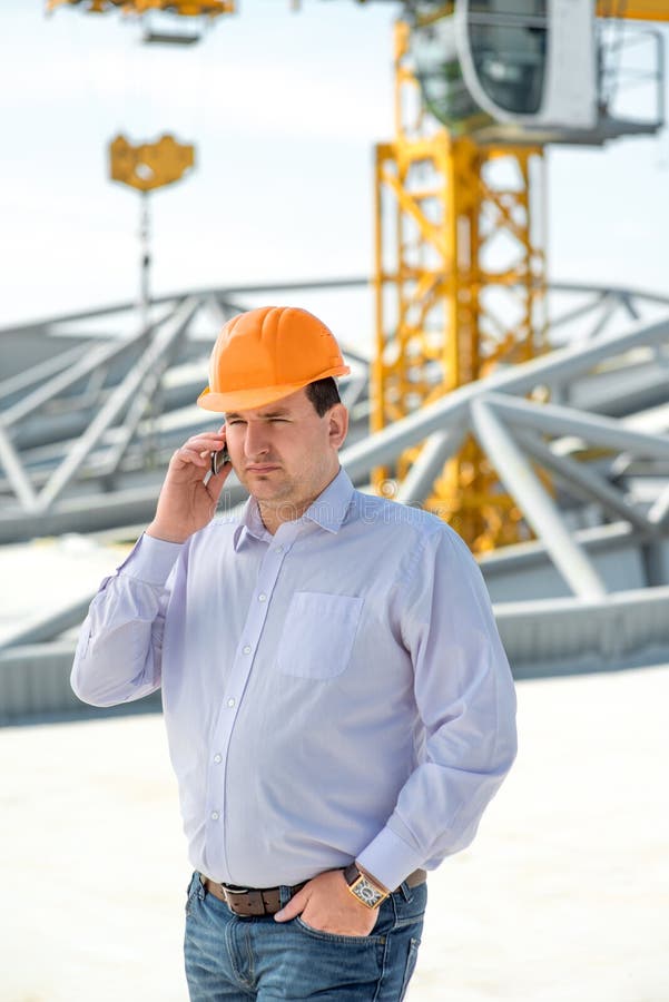 A Foreman at the Construction Stock Photo - Image of industrial, male ...