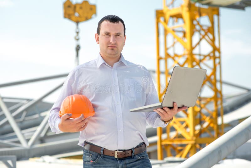 A Foreman at the Construction Stock Photo - Image of male, architecture ...