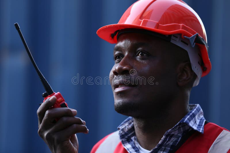 Foreman Control Loading Containers Box from Cargo Freight Ship for ...