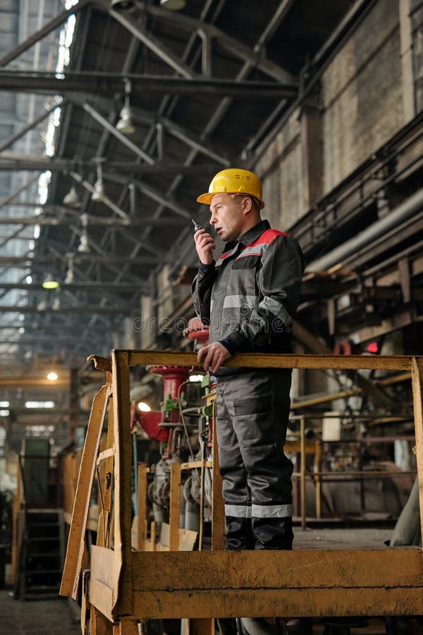 Factory Foreman Speaking Radio Set Stock Photos - Free & Royalty-Free ...