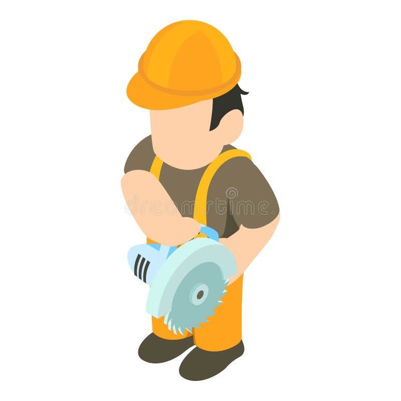 Foreman Icon in Cartoon Style Isolated on White Background. Architect ... Foreman Icon in Cartoon Style Isolated on White Background. Architect ...