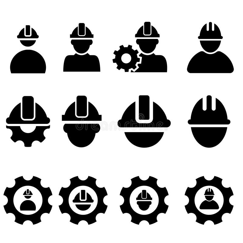 Foreman Icon Vector Set. Builder Illustration Sign Collection. Engineer ...