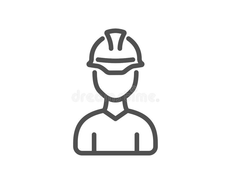 Foreman Line Icon. Engineer or Architect Sign. Vector Stock Vector ...
