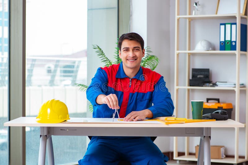 The Foreman Looking at Construction Plan Stock Photo - Image of design ...