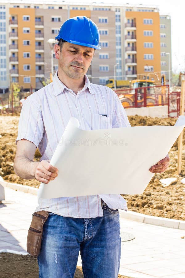 Foreman Looking the Project Stock Photo - Image of businessman ...
